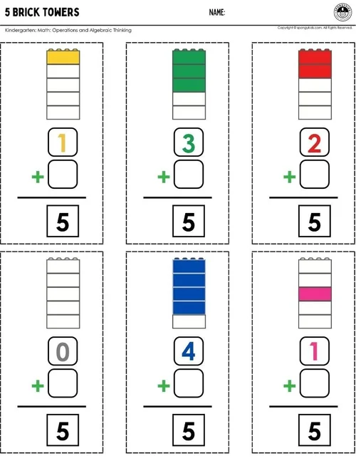 LEGO Math Fun: Explore Number Pairs to 5 — SPONGYKIDS