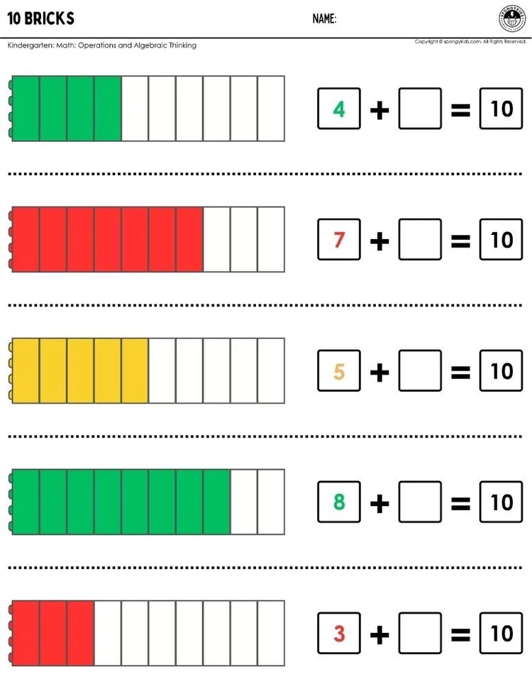 LEGO Math Fun: Explore Number Pairs to 10 — SPONGYKIDS