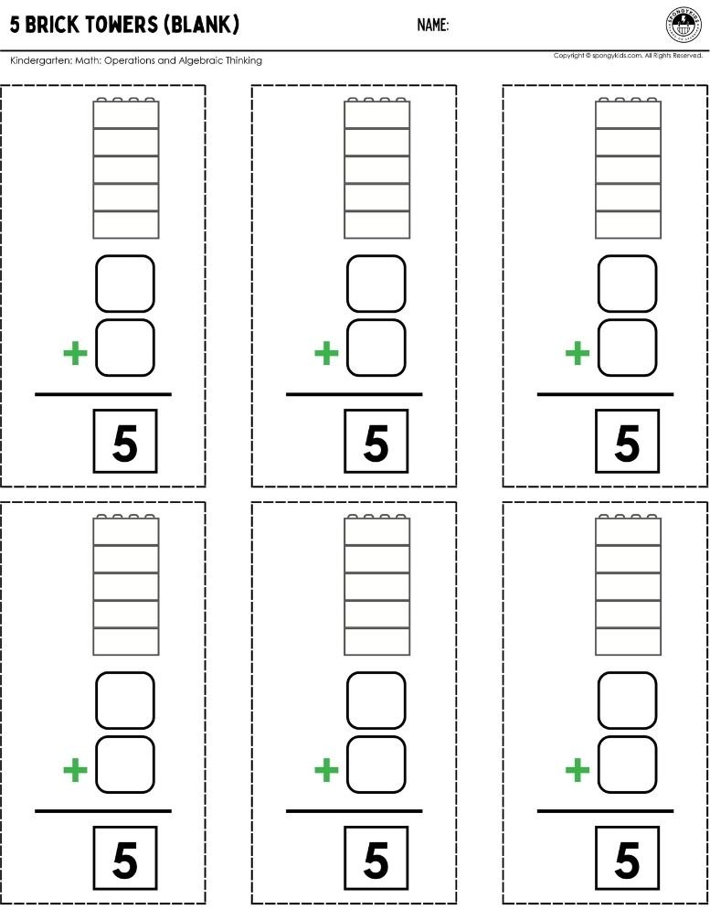 LEGO Math: Build Your Own Number Pairs to 5 — SPONGYKIDS