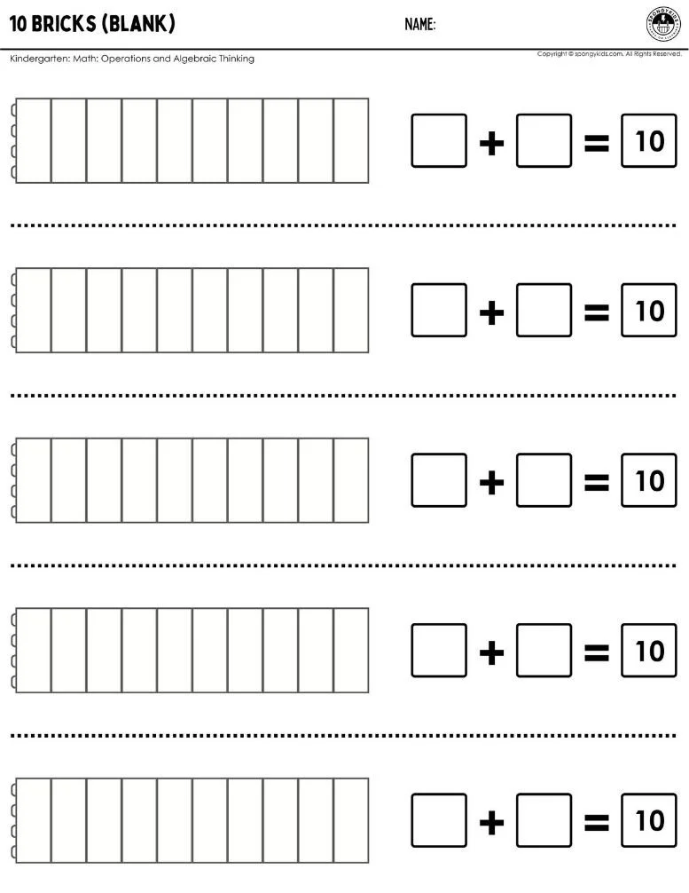 LEGO Math Fun: Explore Number Pairs to 10 — SPONGYKIDS