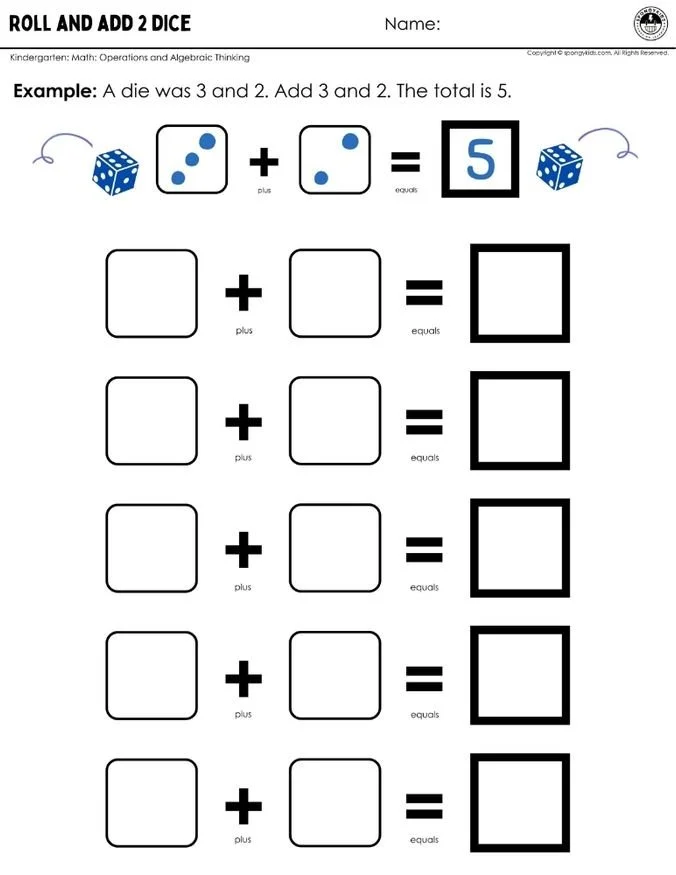 Simple Math Game for Kids: Counting and Adding — SPONGYKIDS