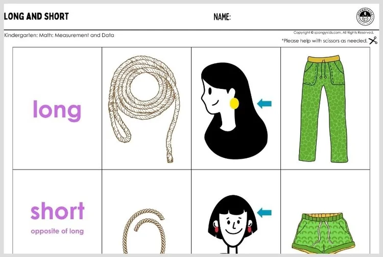Long and Short: Fun Measurement Activities — SPONGYKIDS