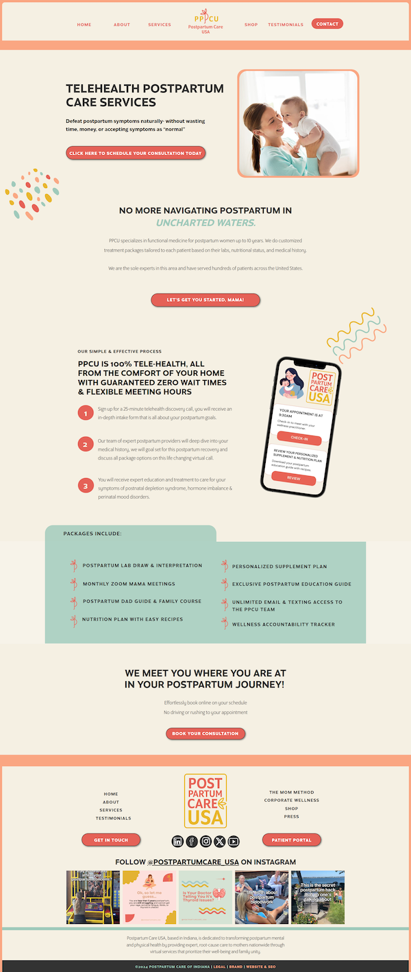 Web Design for Women's Health | SEO Case Study: Postpartum Care USA ...