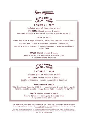 MENUS — Bar Infinita