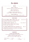 MENUS — Bar Infinita