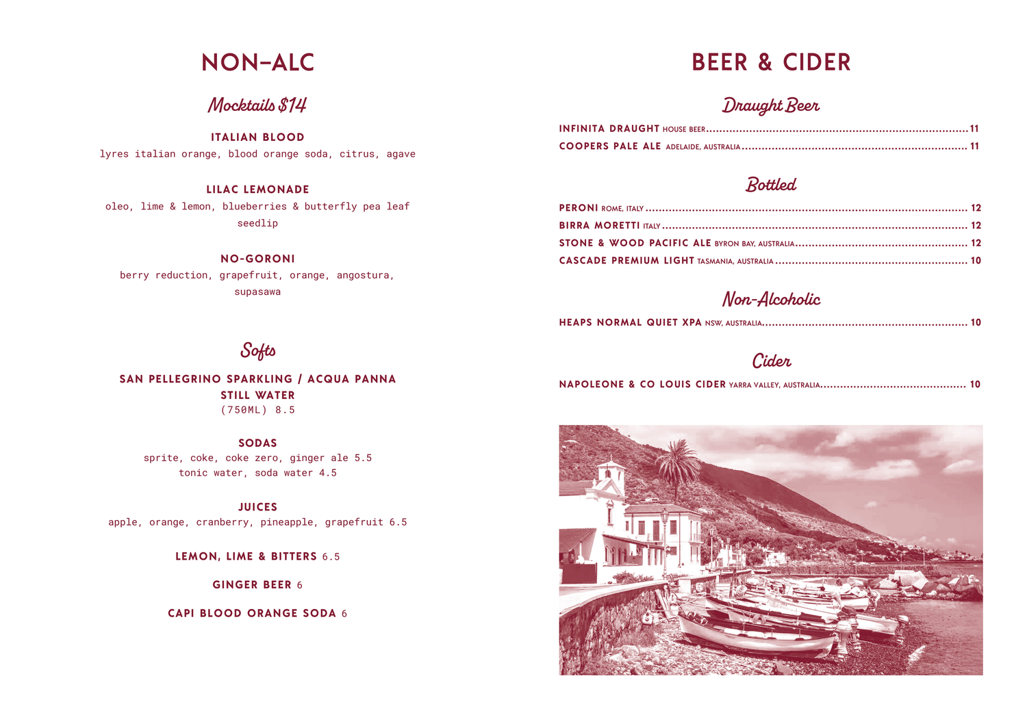 MENUS — Bar Infinita