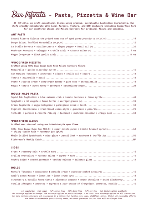 MENUS — Bar Infinita