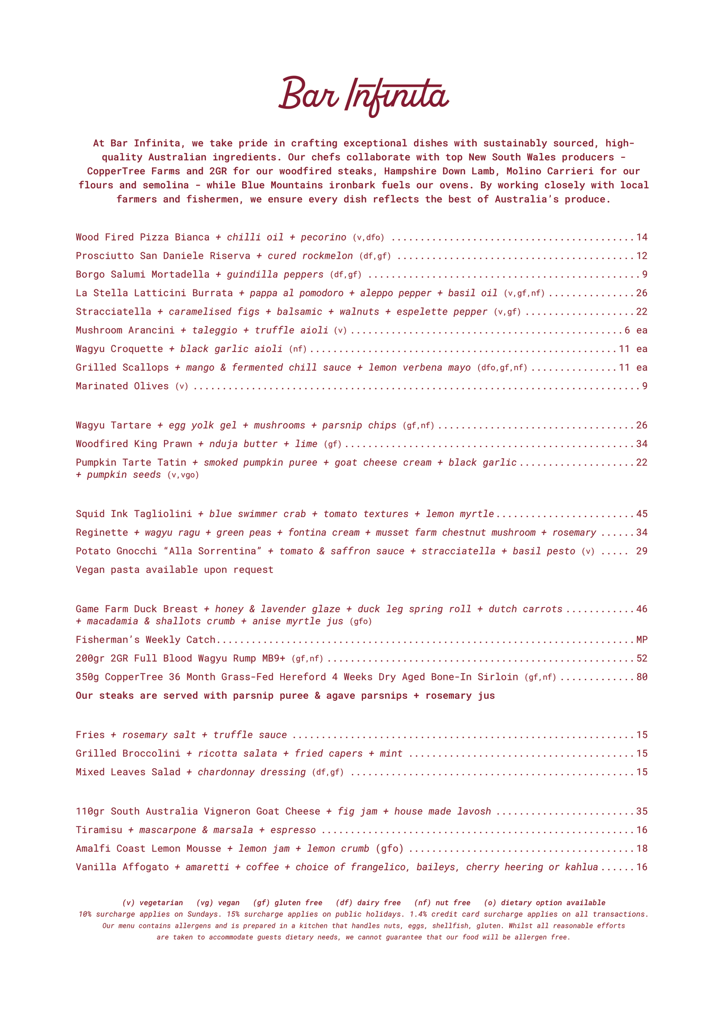 MENUS — Bar Infinita