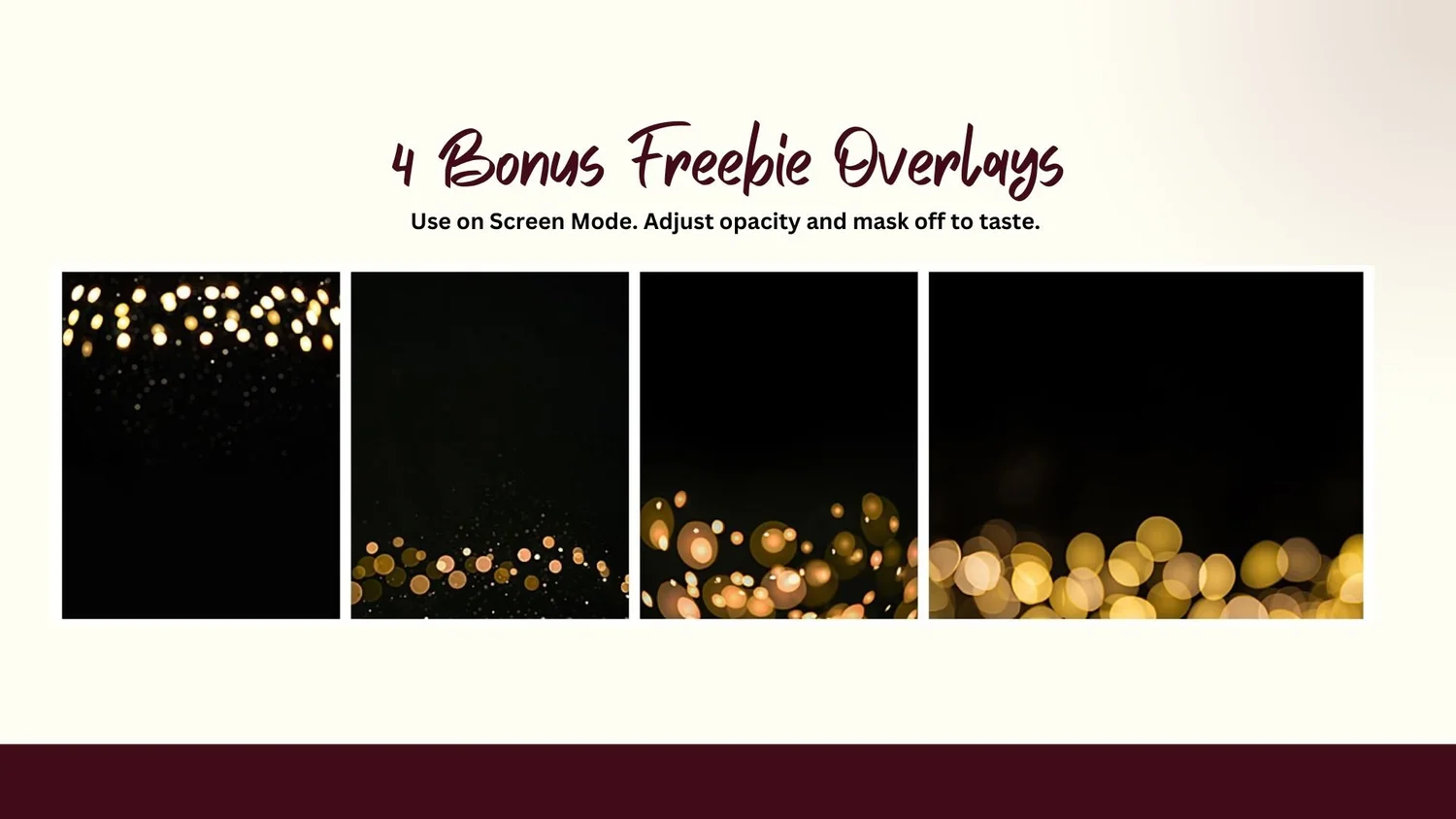 Holiday Bokeh Overlay Collection for Photoshop by Holly Awwad