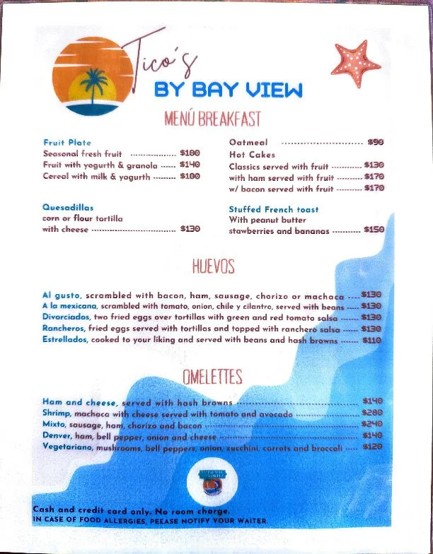 Tico's Restaurant — Van Wormer Resorts