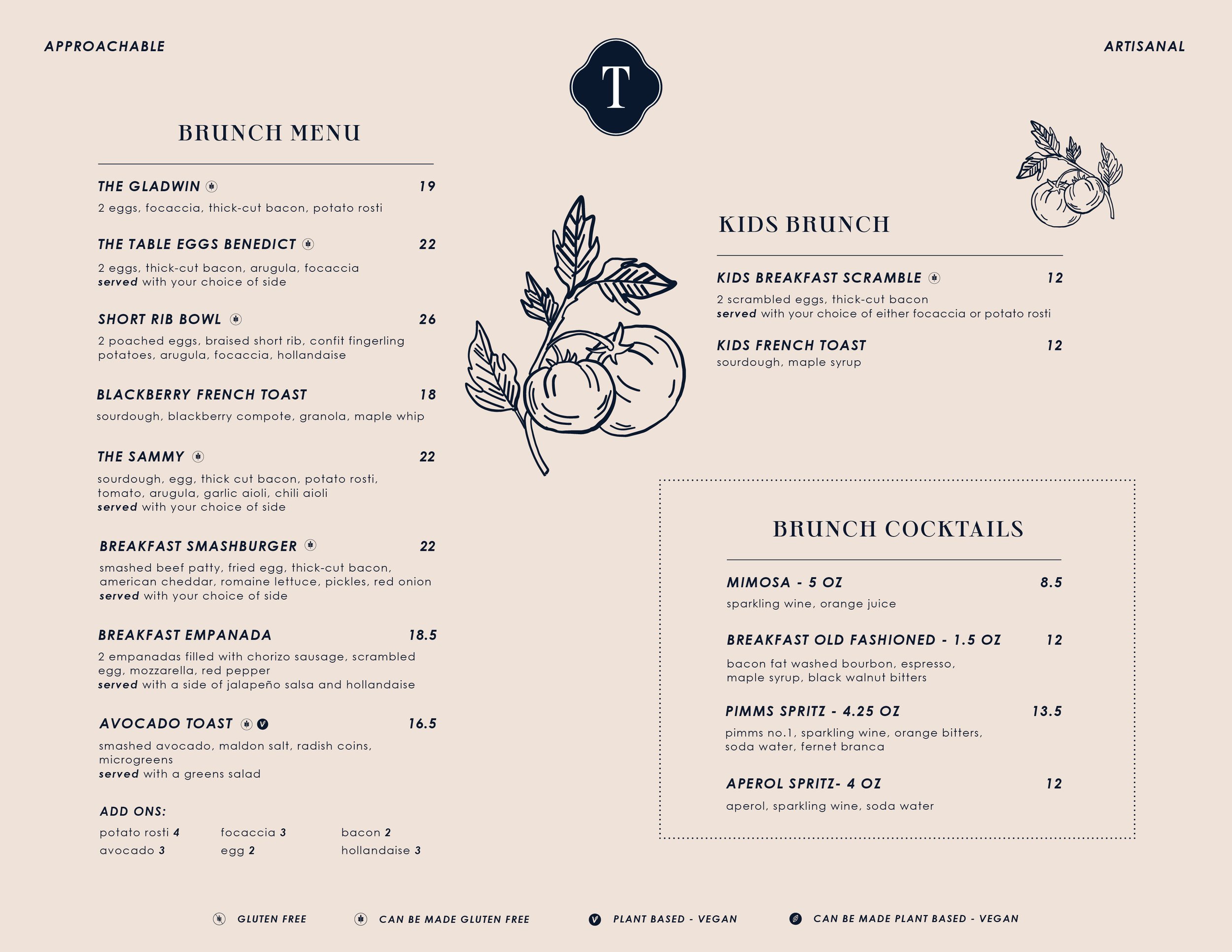 brunch — The Table Bistro