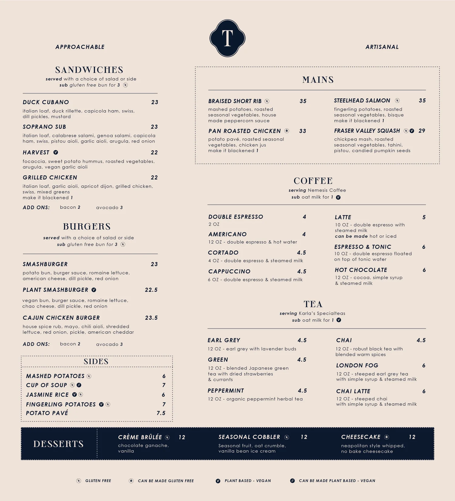food — The Table Bistro