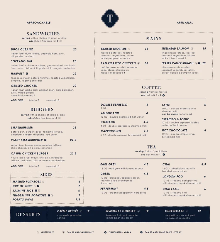 food — The Table Bistro