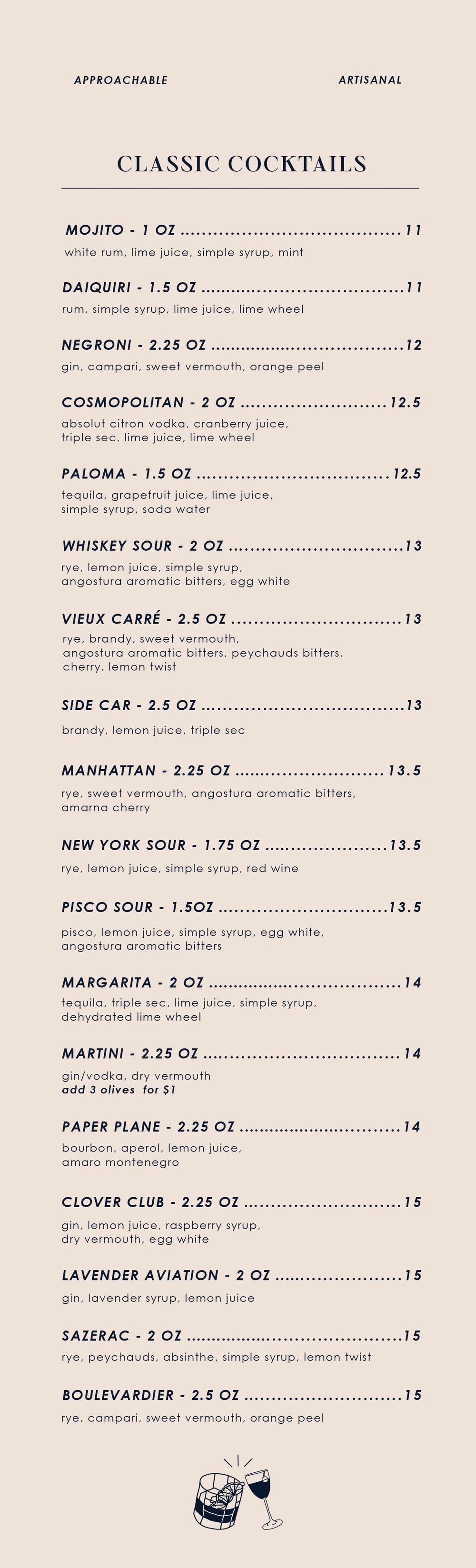 drinks — The Table Bistro