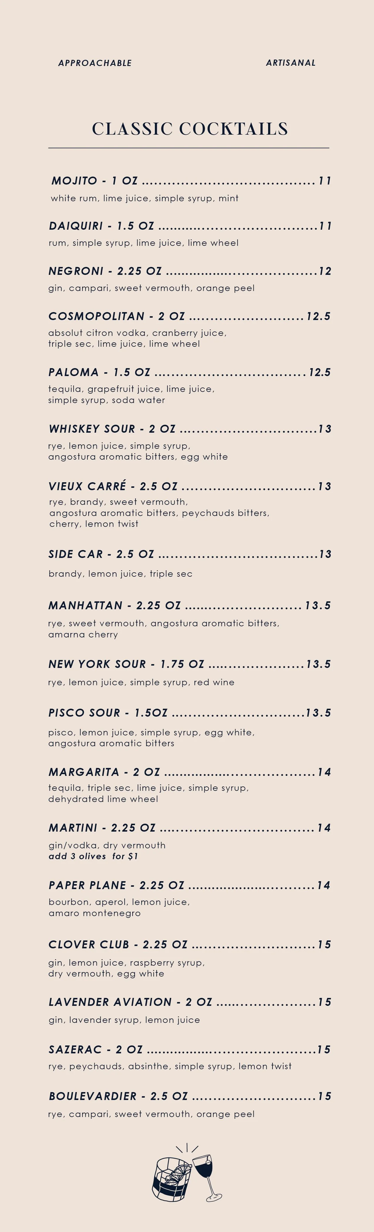 drinks — The Table Bistro