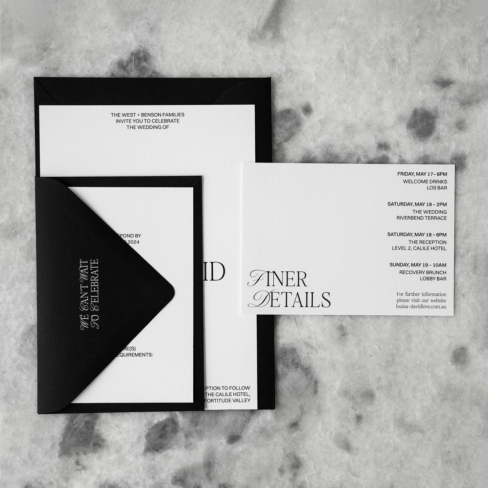 The vogue collection – wedding save the date invitations — Arca Paper