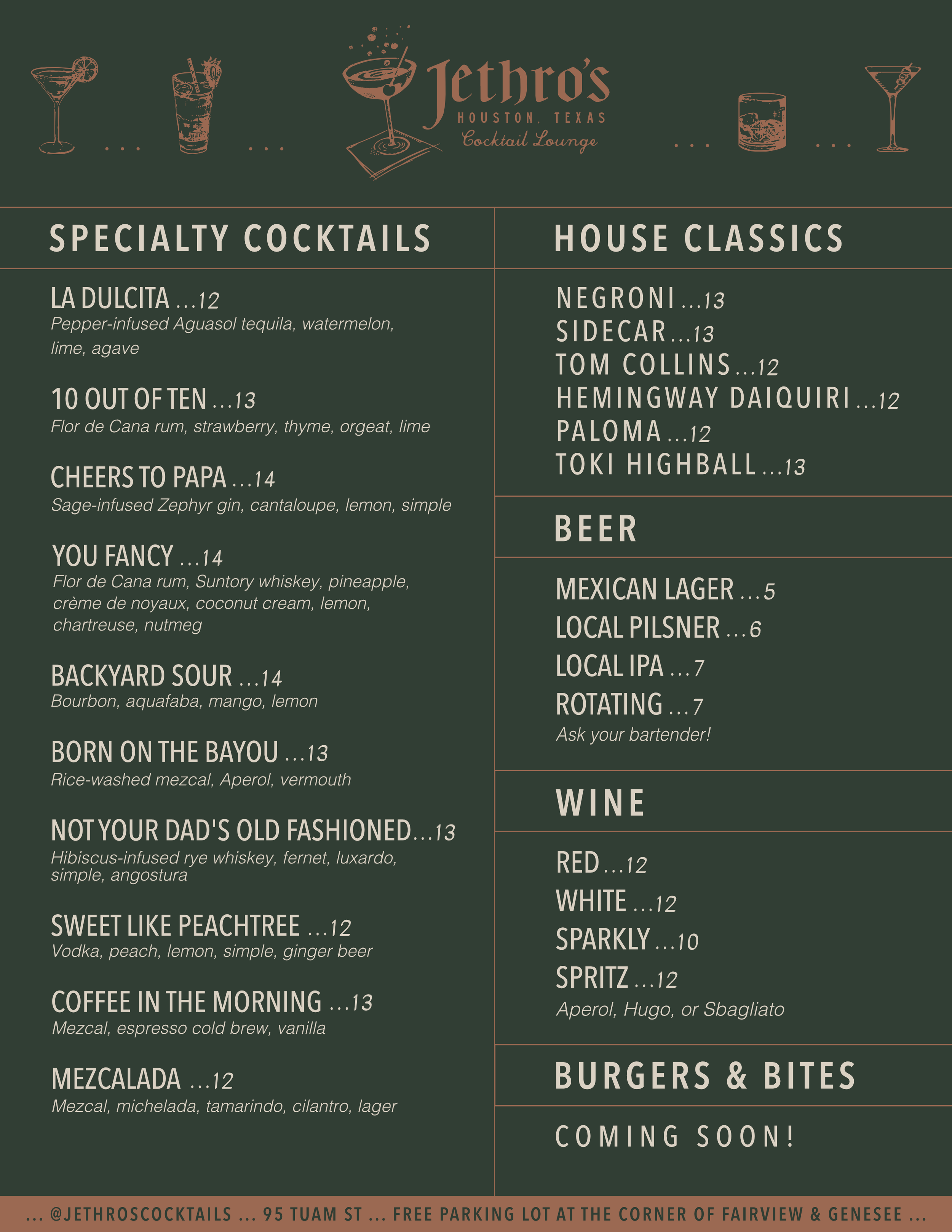 Menu 1 — Jethro's BBQ