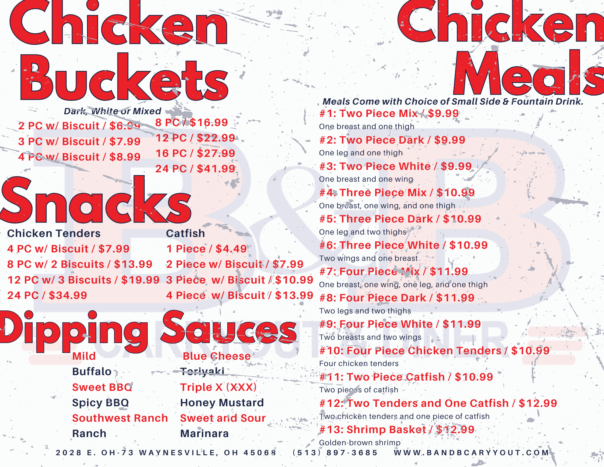 View Our Menu B B Carryout