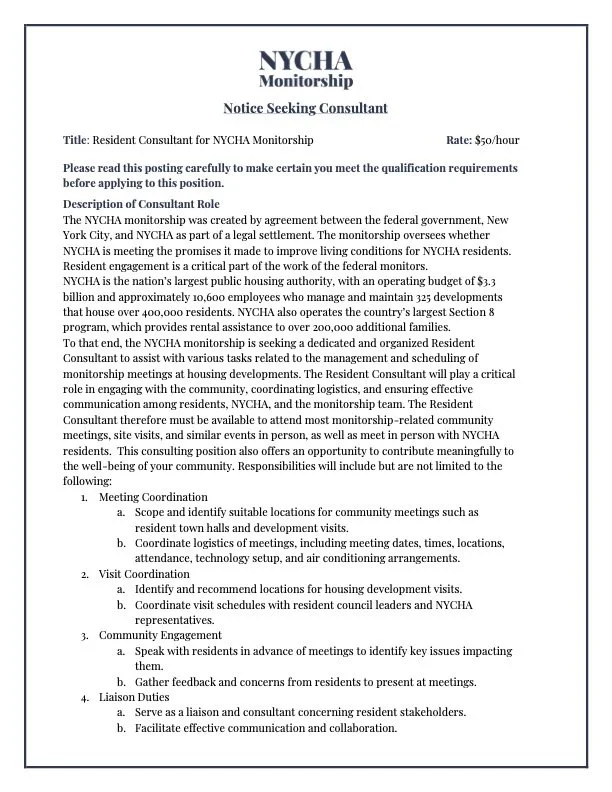 Jobs — NYCHA Monitorship