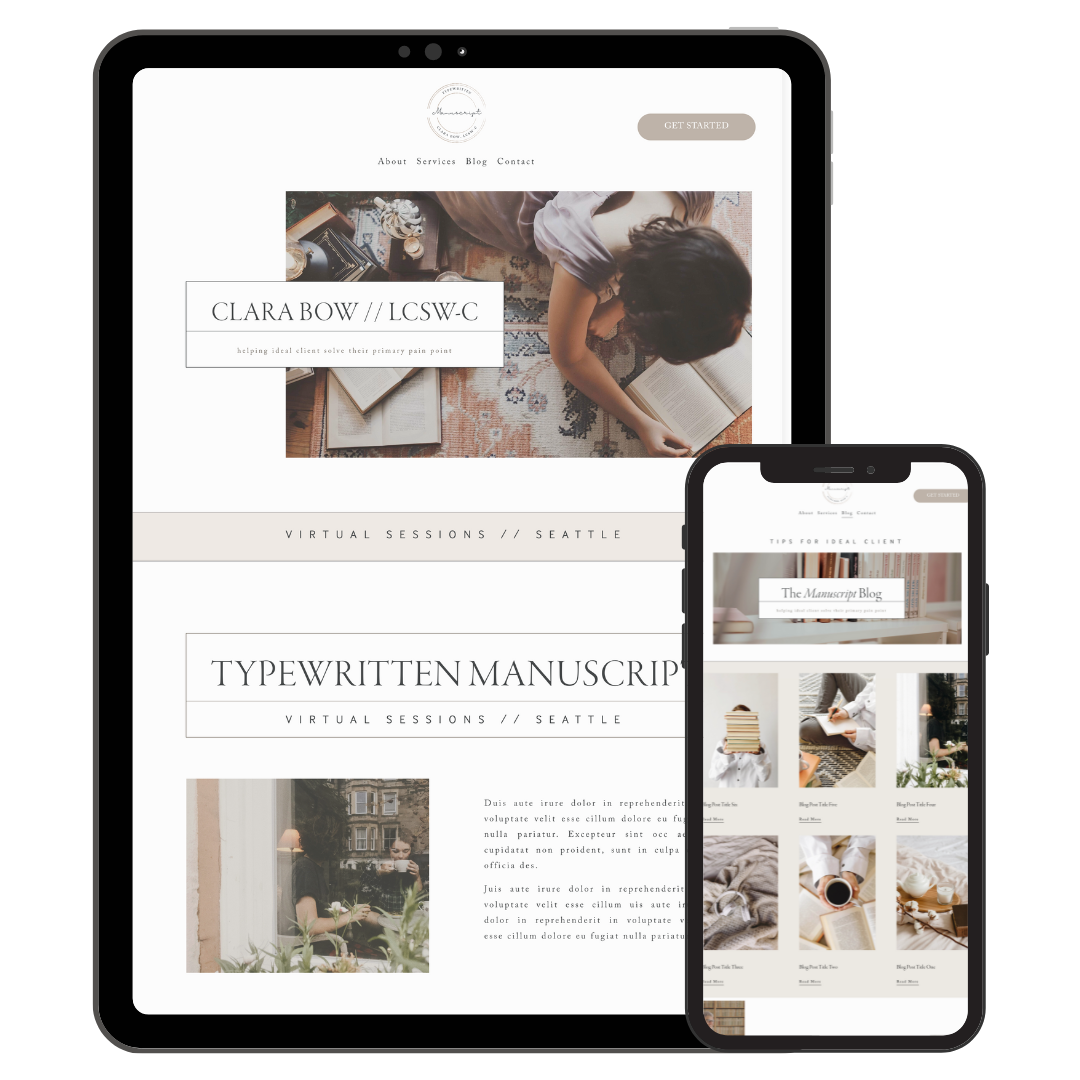 Squarespace web design for therapists and coaches