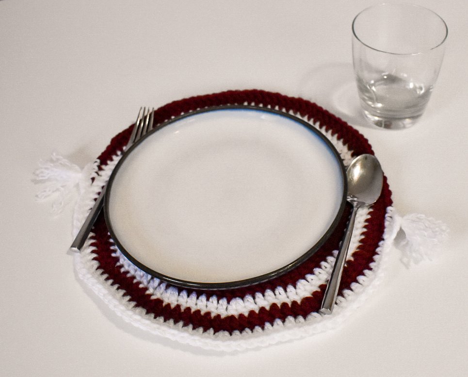 Peppermint Placemat Crochet Pattern — Snugglebug Crochet