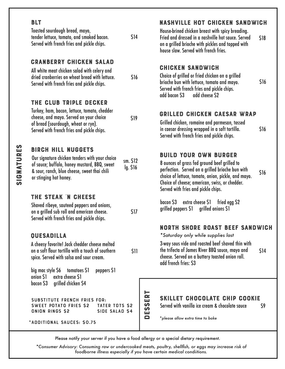 Overlook Tavern — Birch Hill Country Club