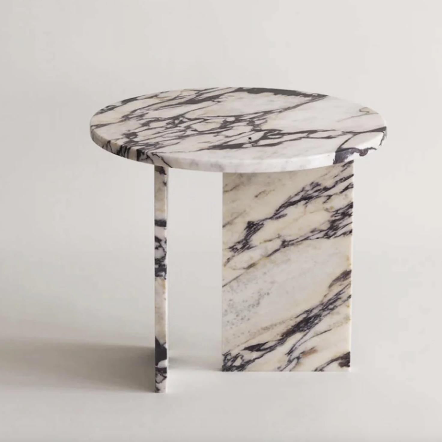 The Luna Side Table - Calacatta Viola Marble Side Table — The Object ...