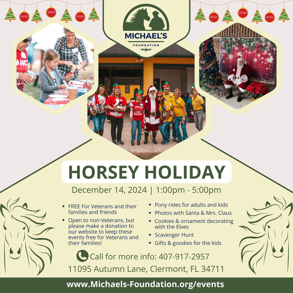 Horsey Holiday for Veterans & Families - Central Florida Things To Do