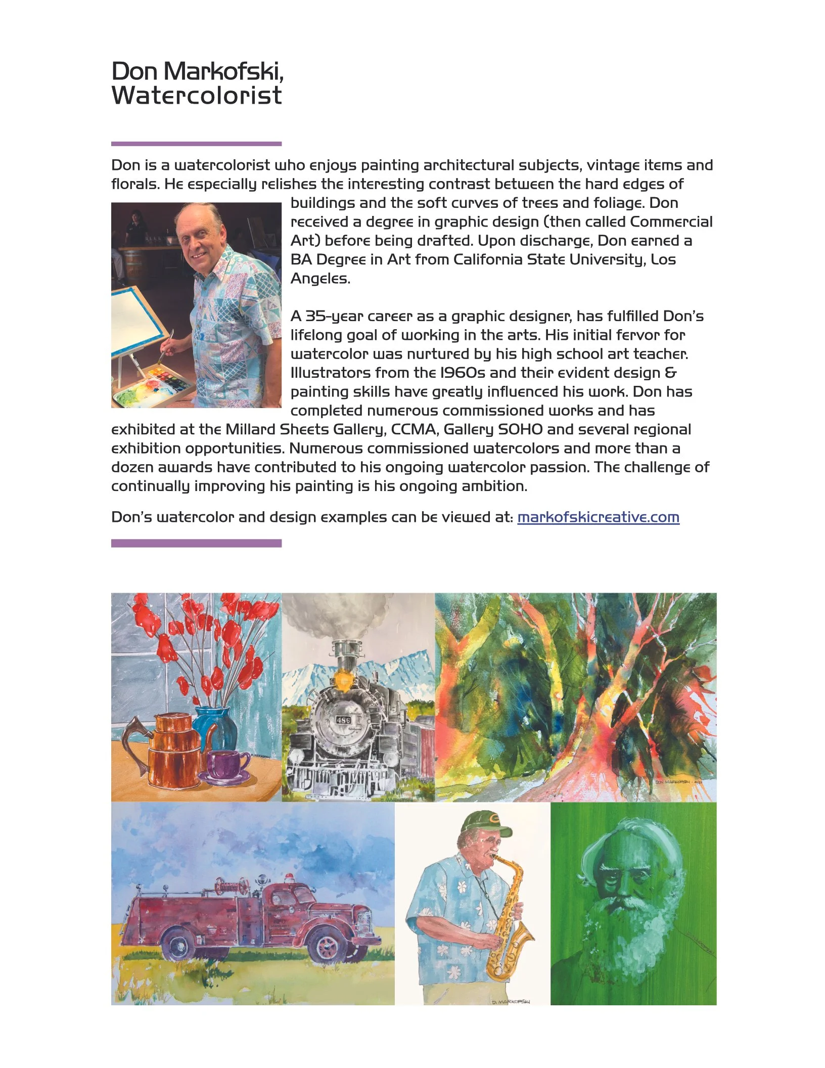 Don Markofski — Pomona Valley Art Association