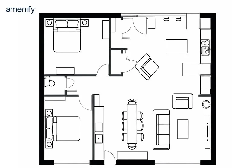 Luxury living room partition design ideas for New look — Amenify India