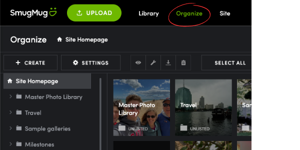 Using SmugMug — Arrange Wander Focus