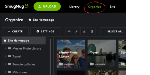 Using SmugMug — Arrange Wander Focus