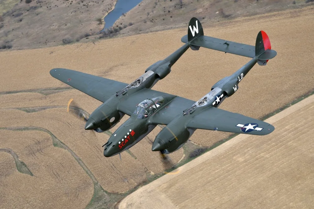 Lockheed P-38J Lightning "Scat III" — Fagen Fighters WWII Museum