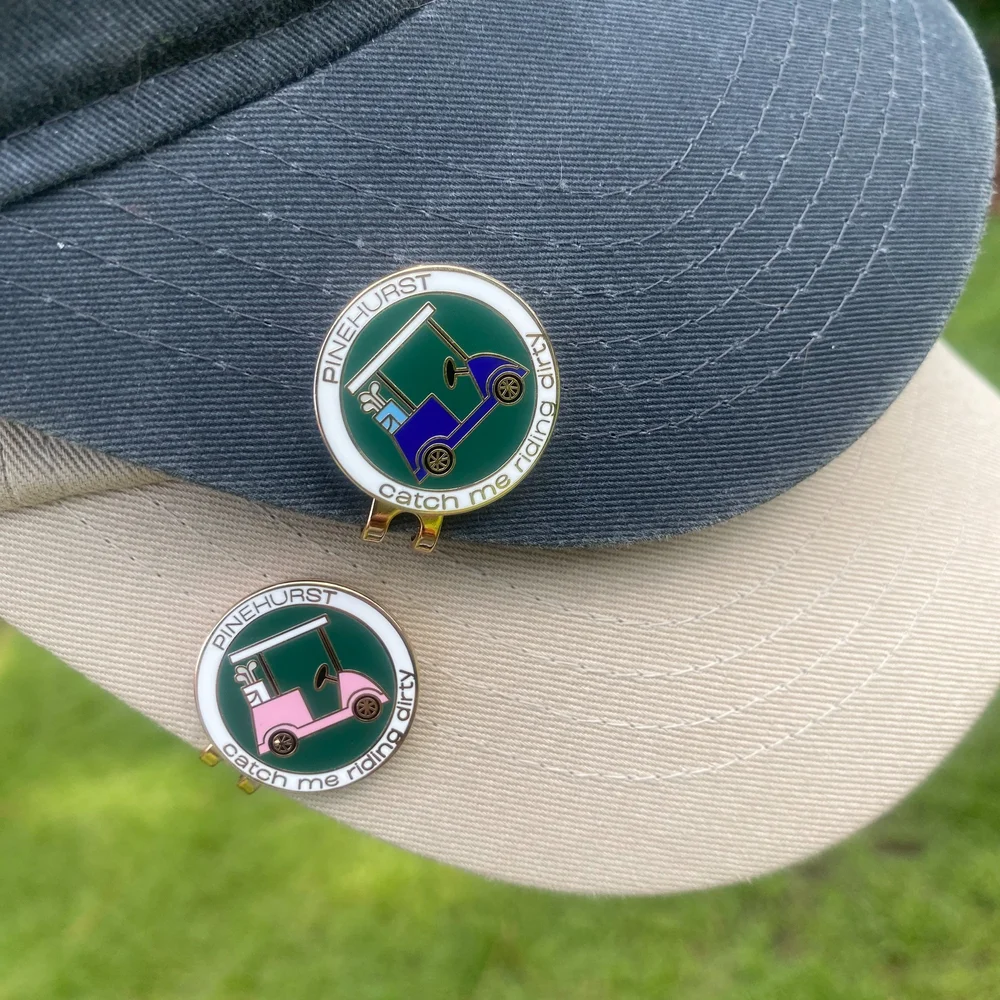 fun golf ball markers — Sit! Ball Markers