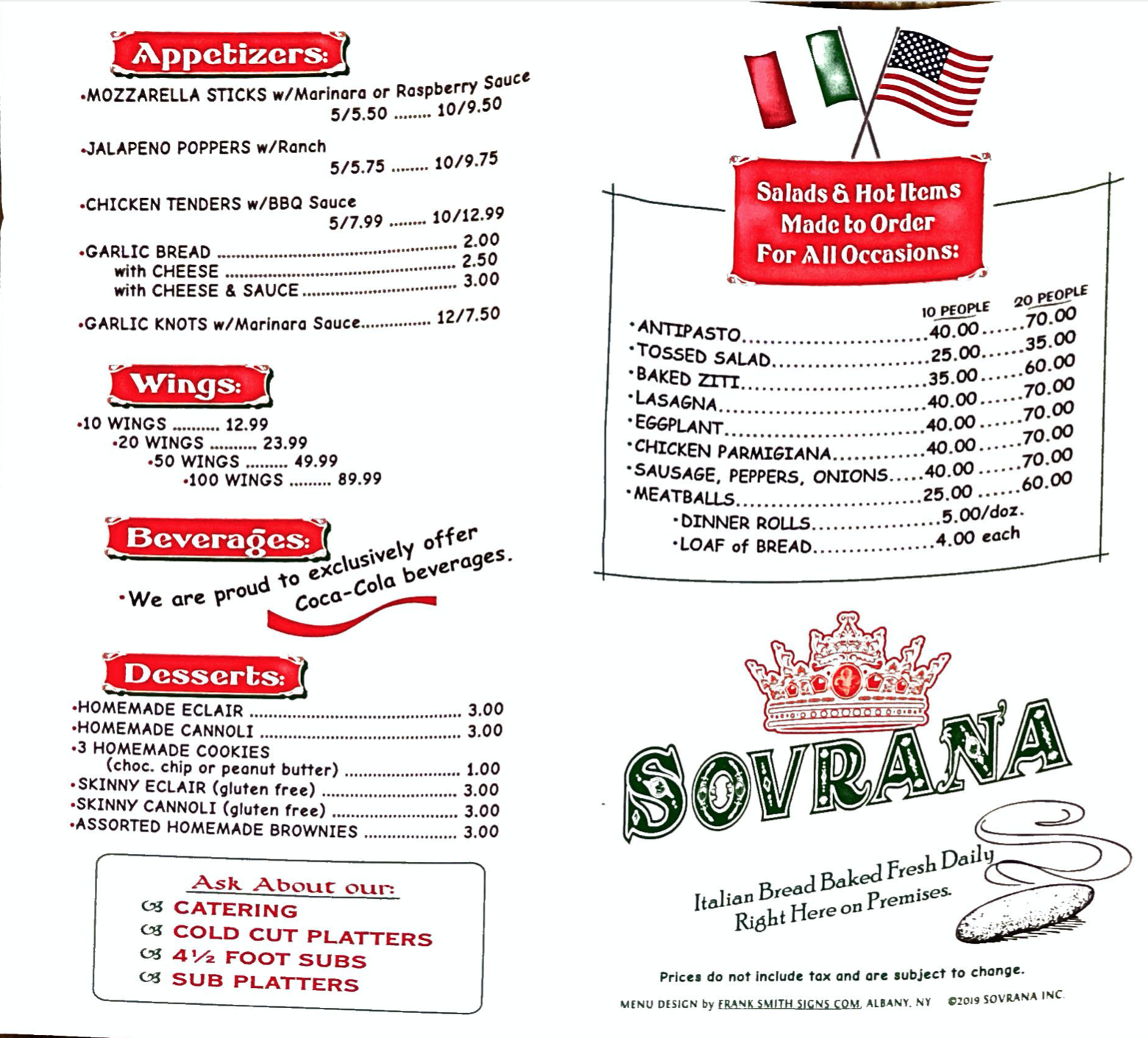 Menu — SovranaPizza