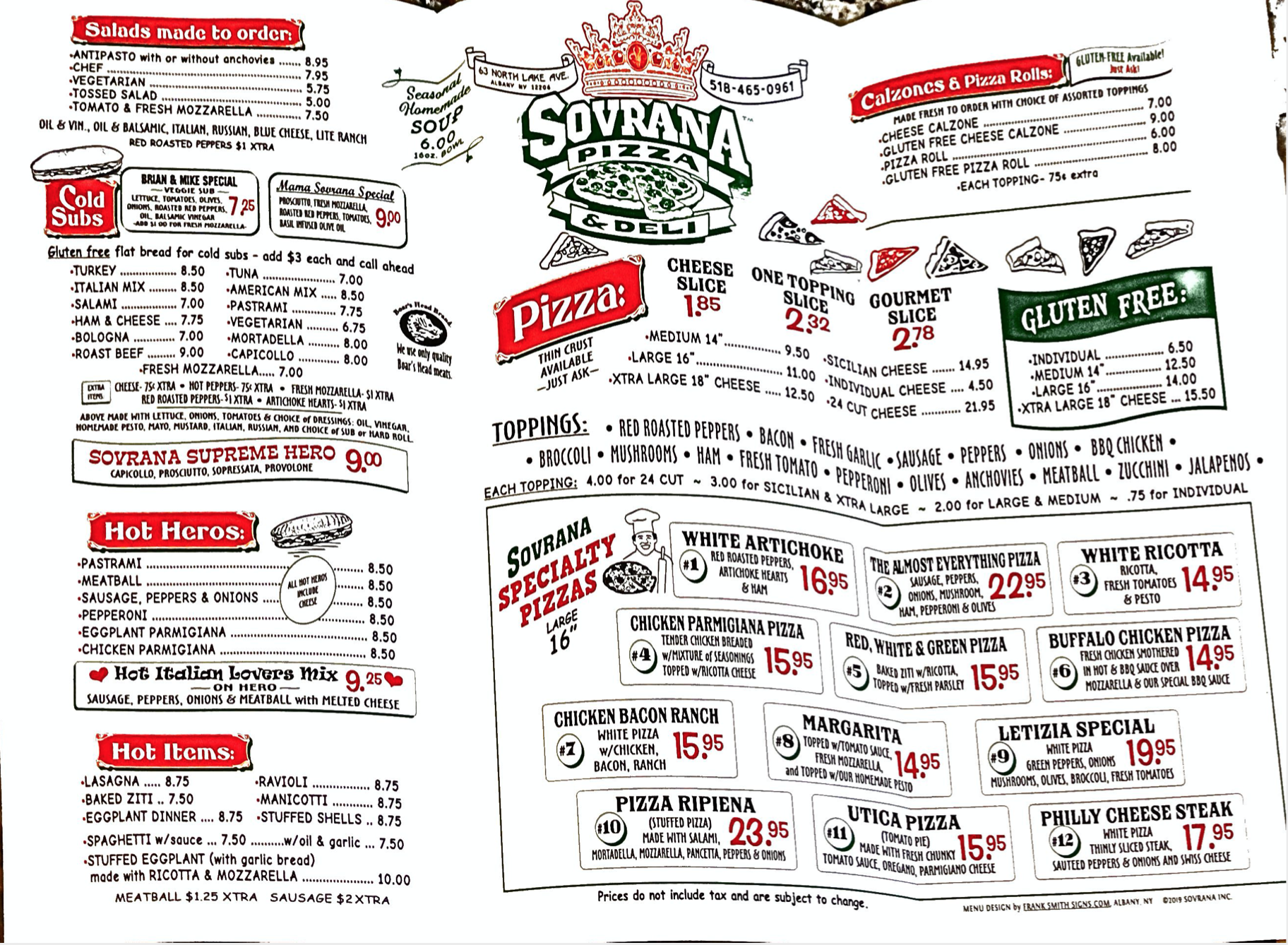 Menu — SovranaPizza