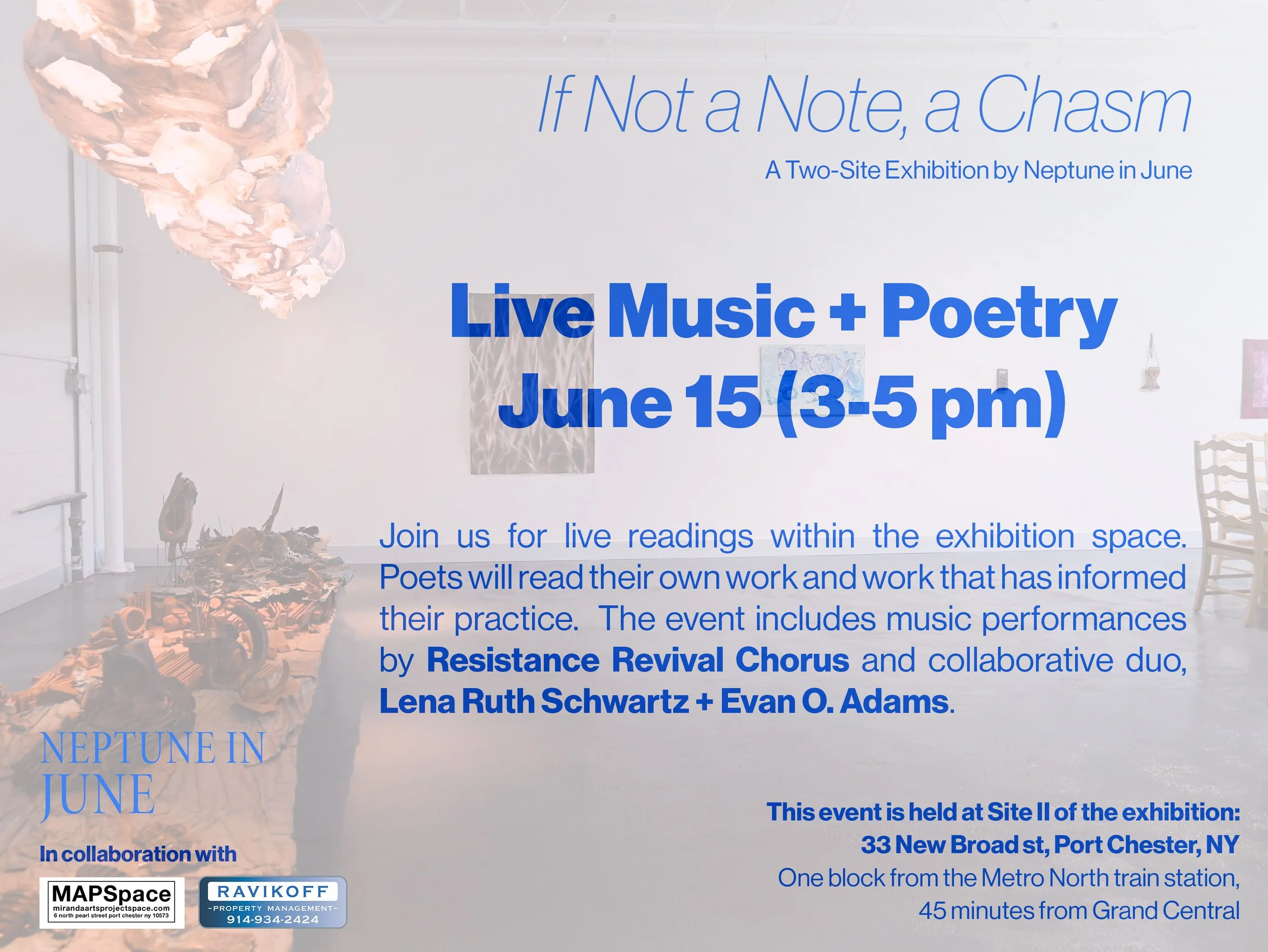 Live Music and Poetry Readings in the Exhibition — Neptune in June