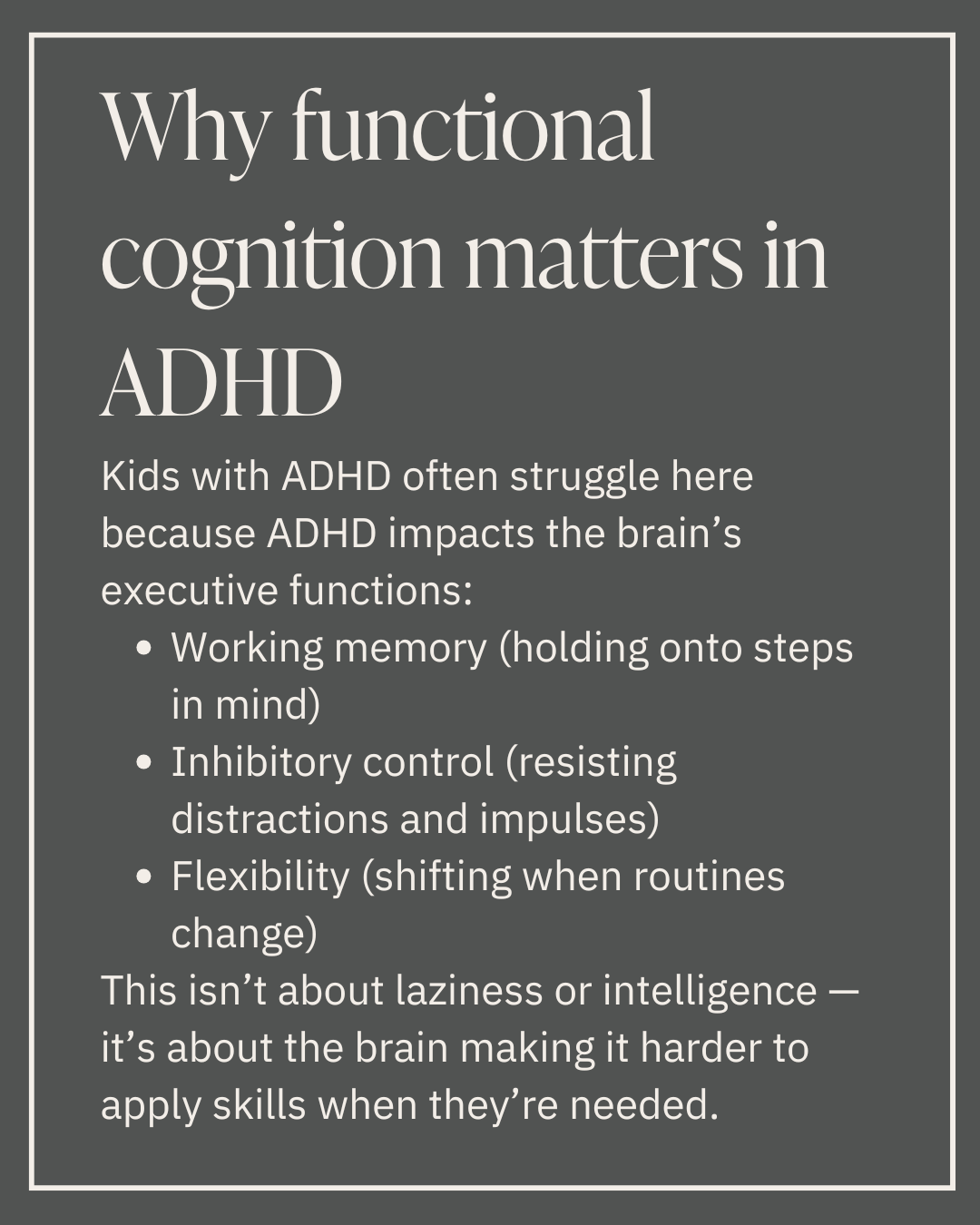Functional Cognition and ADHD: Helping Kids Move From “Knowing” to ...