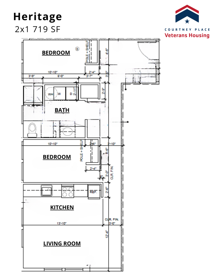 Floorplans — Courtney Place Apartments