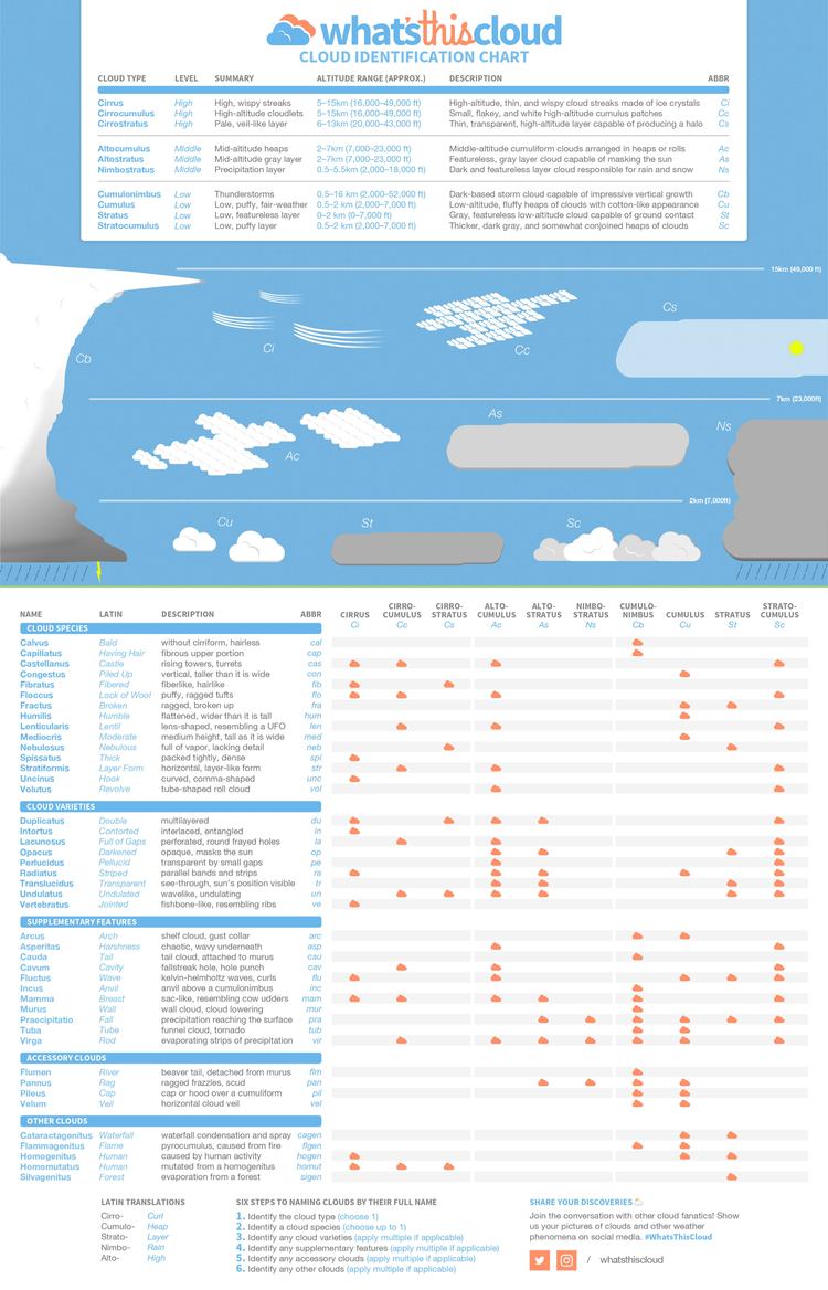 Cloud Identification Chart: Infographic & Printable PDF | WhatsThisCloud