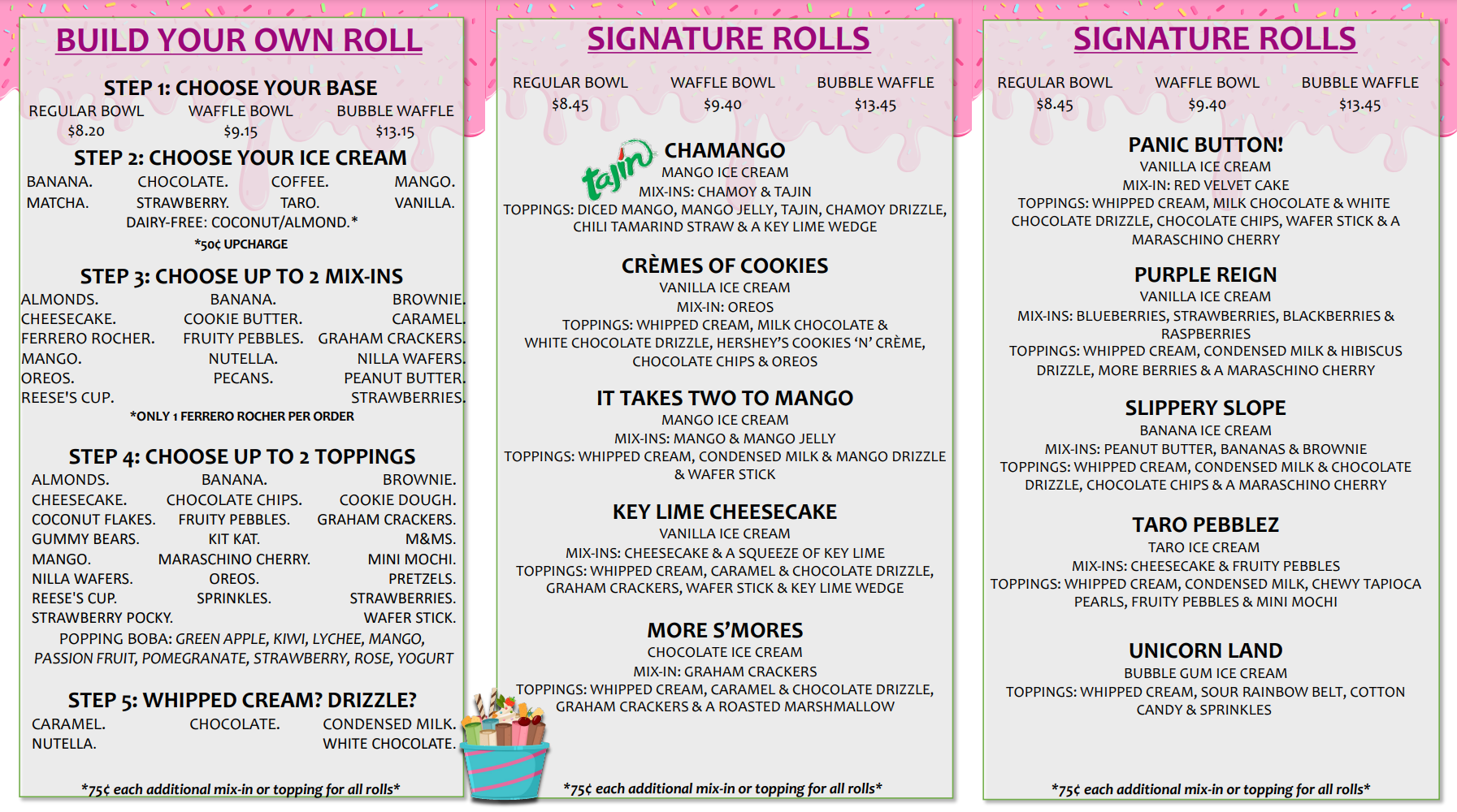 Menu — Infusion: A Rollin' Creamery