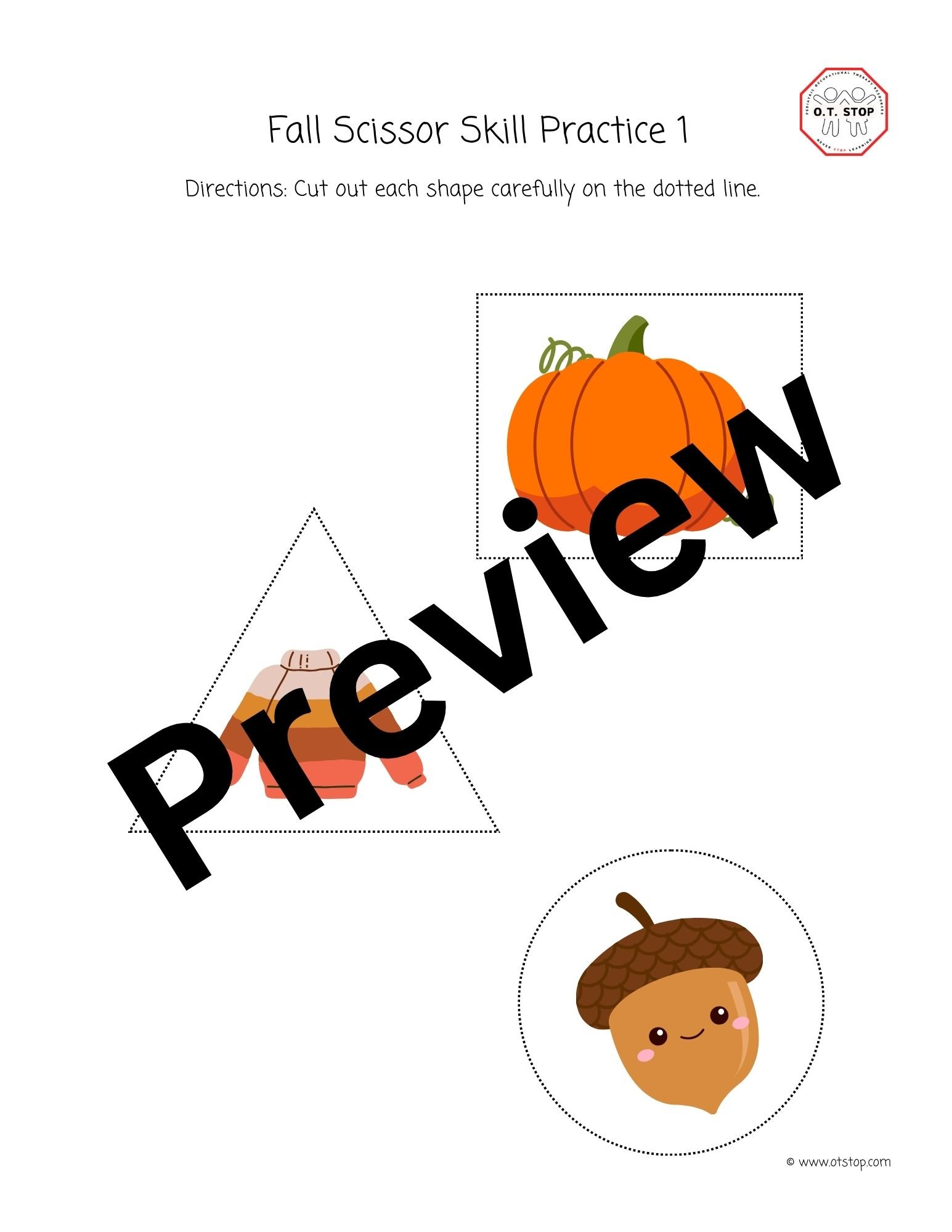 Fall Scissor Skills — O.T. Stop