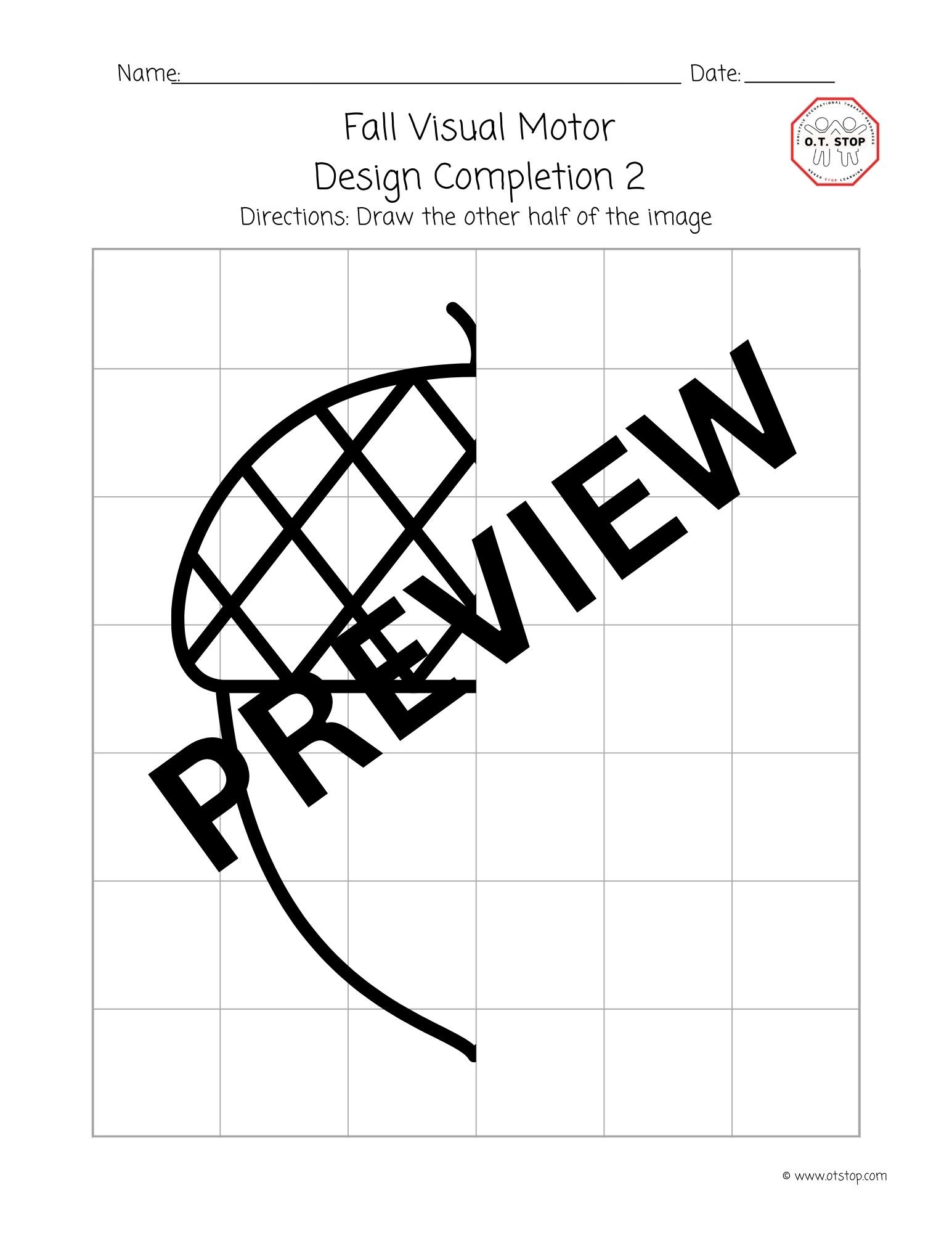 Fall Visual Motor: Design Completion — O.T. Stop