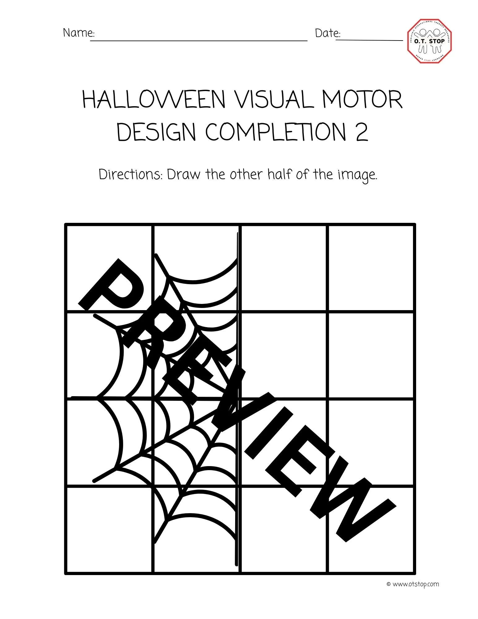 Halloween Visual Motor: Design Completion — O.T. Stop