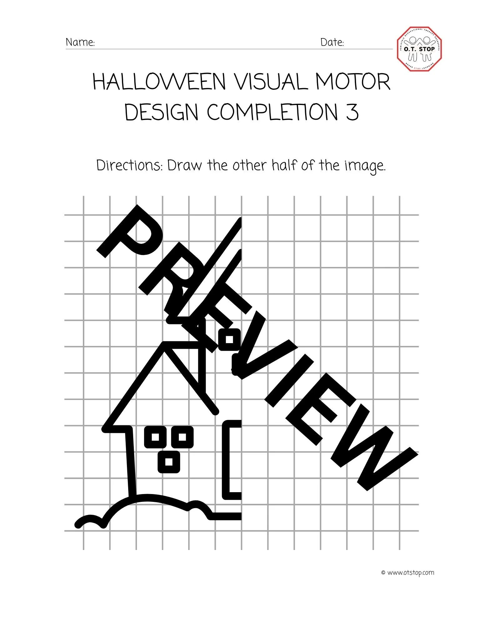 Halloween Visual Motor: Design Completion — O.T. Stop