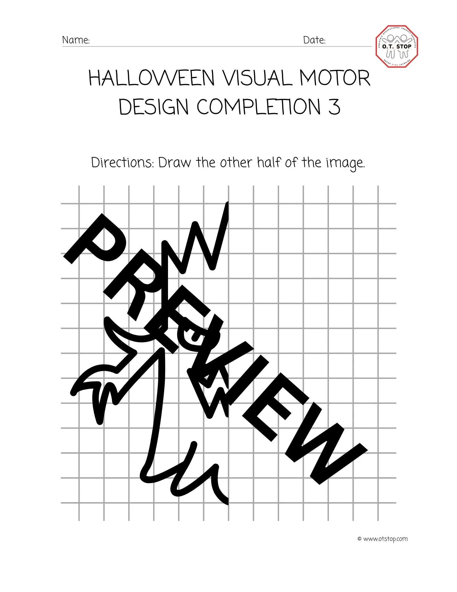 Halloween Visual Motor: Design Completion — O.T. Stop