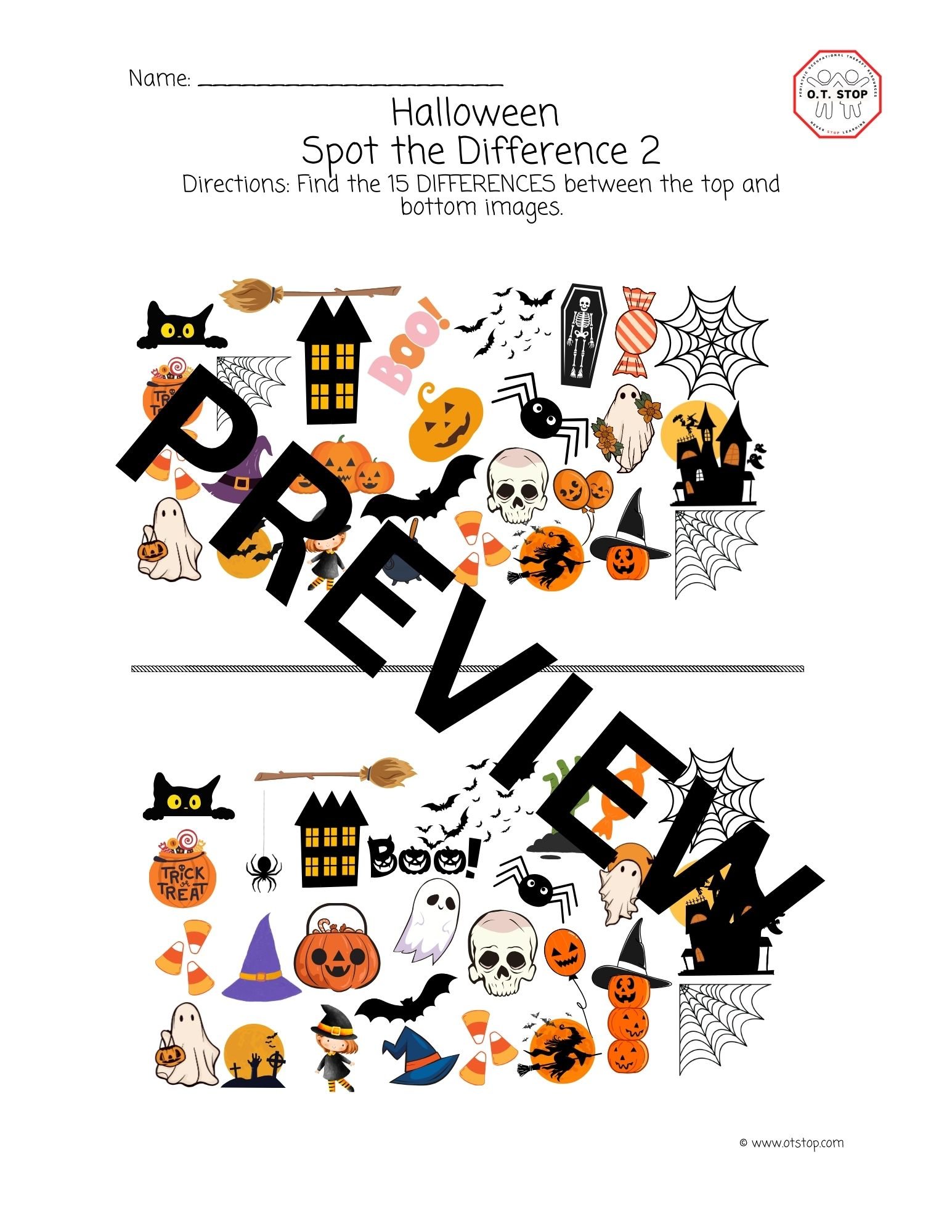 Halloween Visual Perception and Ocular Motor: Spot the Difference — O.T ...