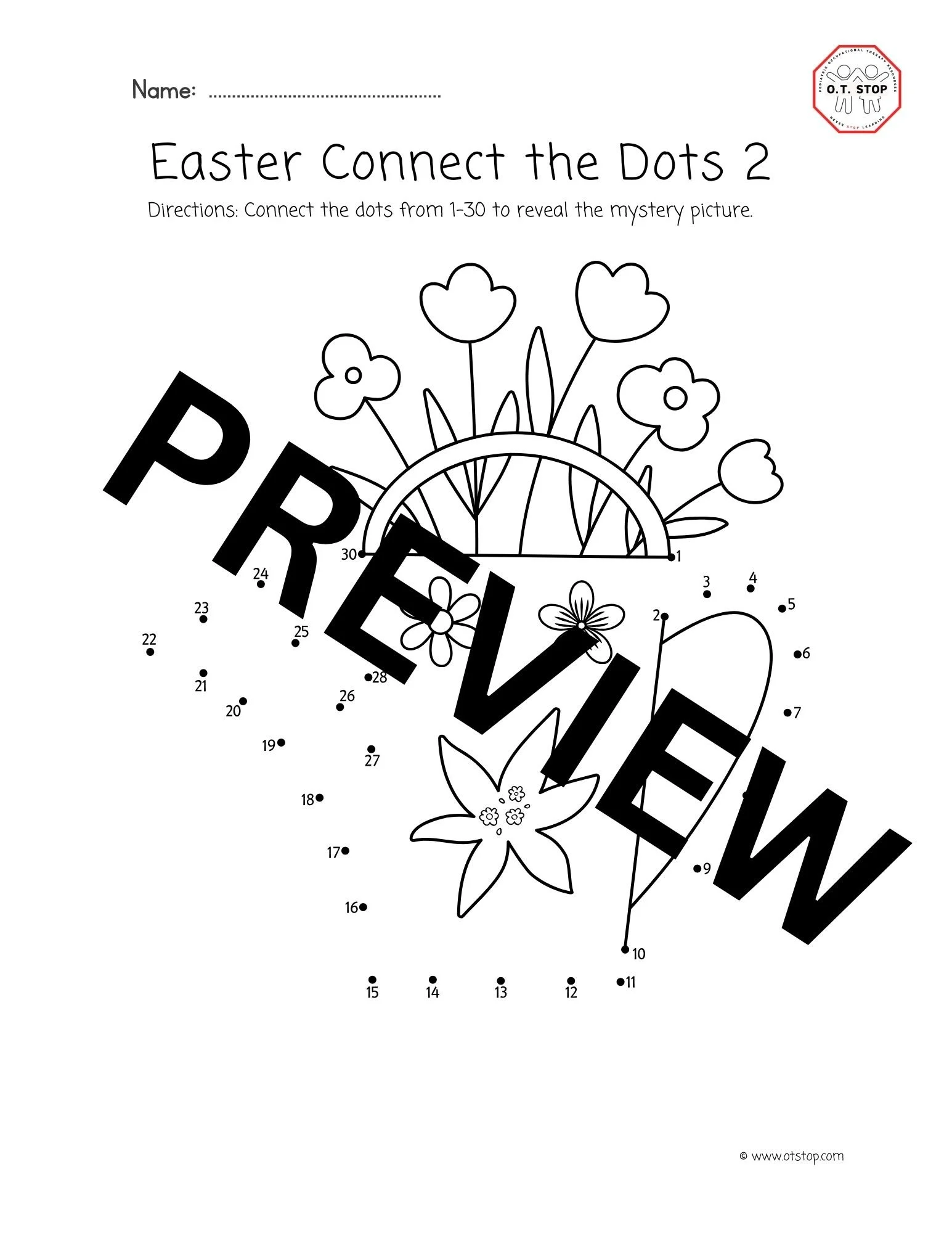 Easter Connect the Dots — O.T. Stop