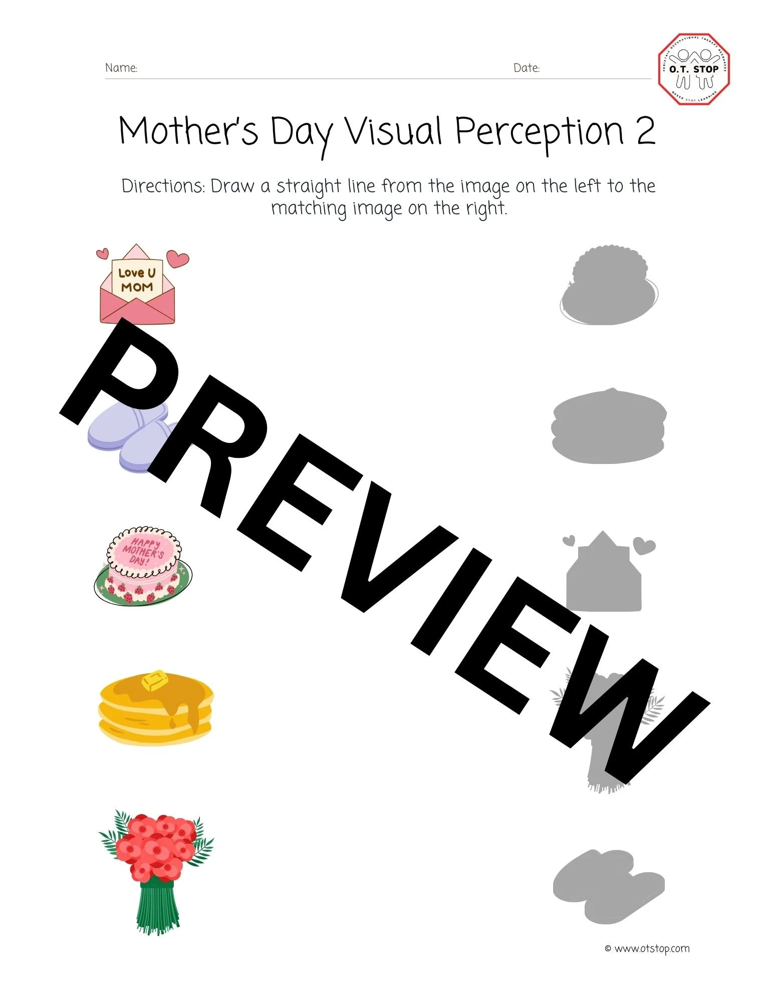 Mother's Day Visual Perception — O.T. Stop
