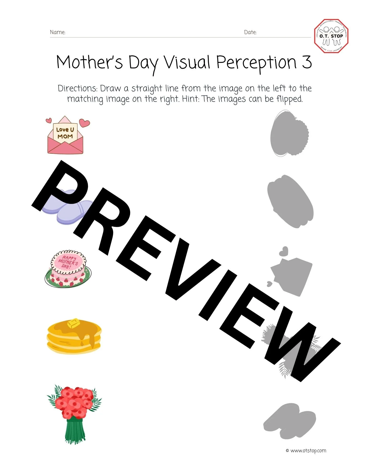 Mother's Day Visual Perception — O.T. Stop